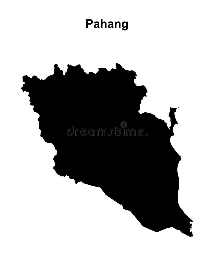 Pahang outline map stock vector. Illustration of blank - 360612849