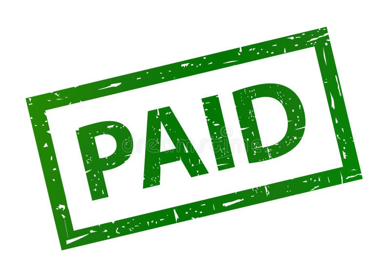 Paid grunge stamp seal stock vector. Illustration of article - 195767426