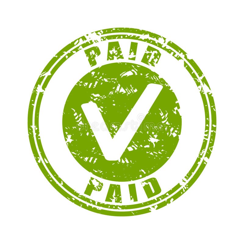 Paid Approved Rubber Stamp and Check Payment Stock Vector ...