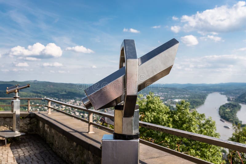 A Paid Binocular Telescope, Set on a High Vantage Point with a View of ...