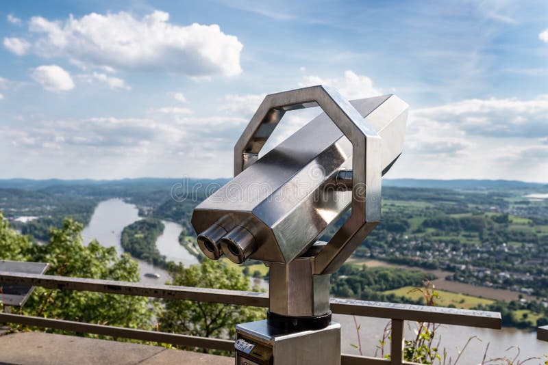 A Paid Binocular Telescope, Set on a High Vantage Point with a View of ...
