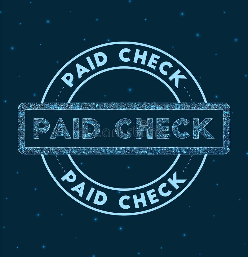 PAID CHECK Text on Red Green Ribbon Stamp Stock Illustration ...