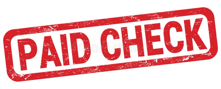 PAID CHECK Text Written on Red Rectangle Stamp Stock Illustration ...