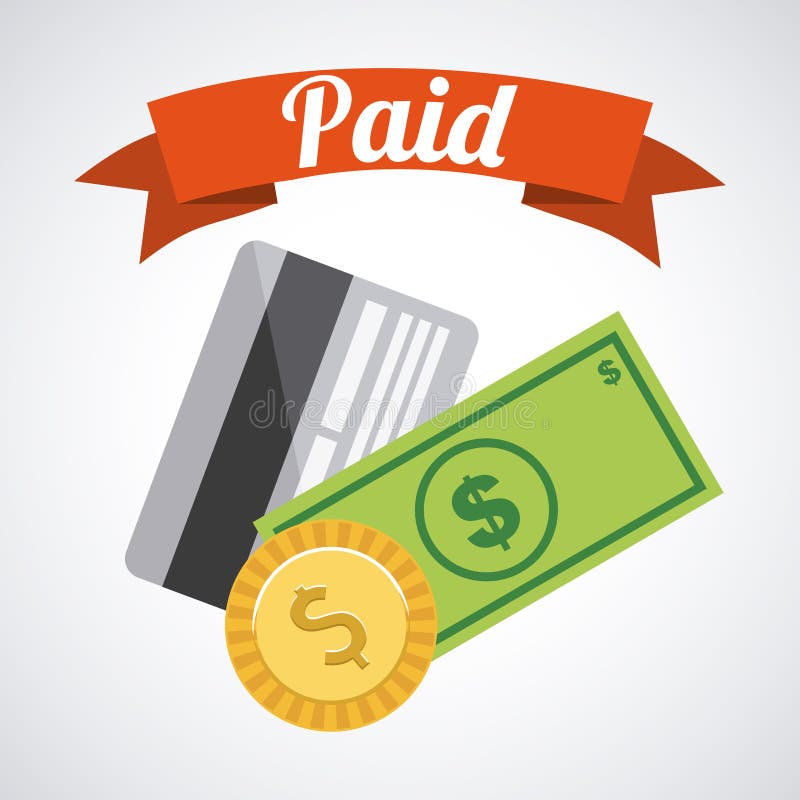 Paid design stock vector. Illustration of design, credit - 45744606