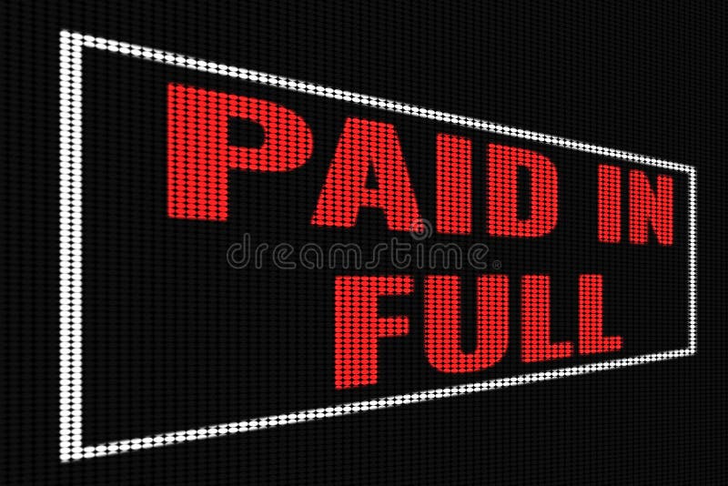 Paid in full black stamp stock illustration. Illustration of watermark ...