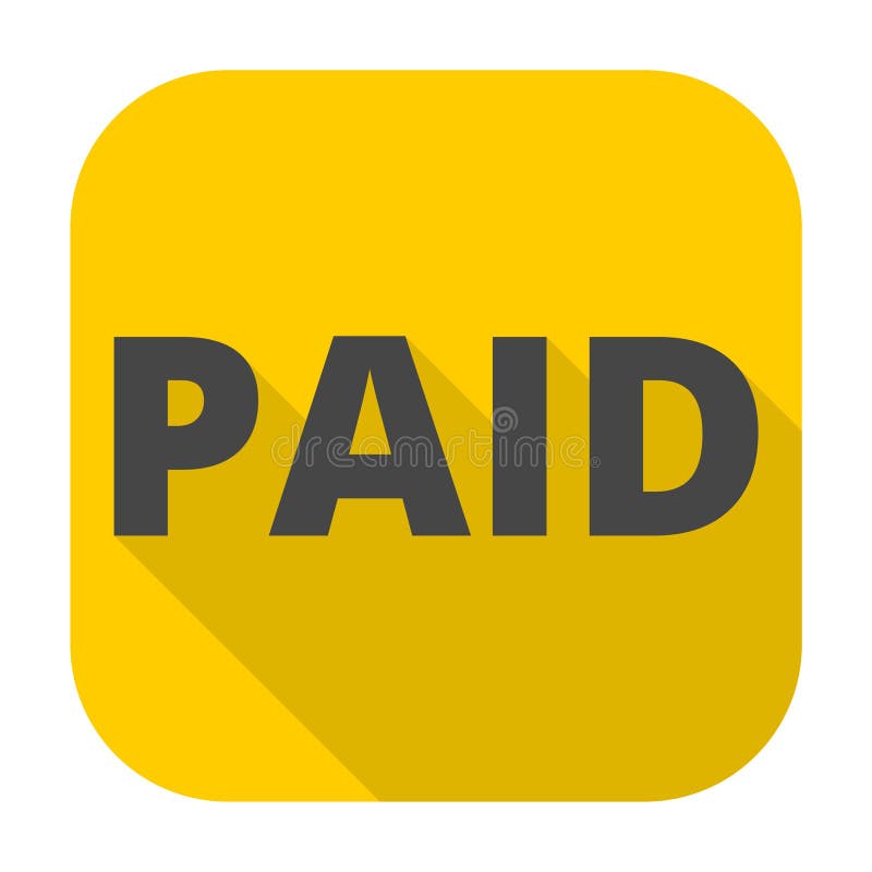 Paid icon stock vector. Illustration of business, media - 119621047