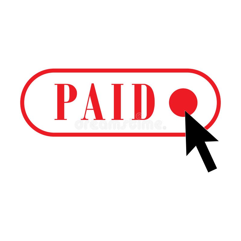 Paid icon stock vector. Illustration of label, receipt - 286259488
