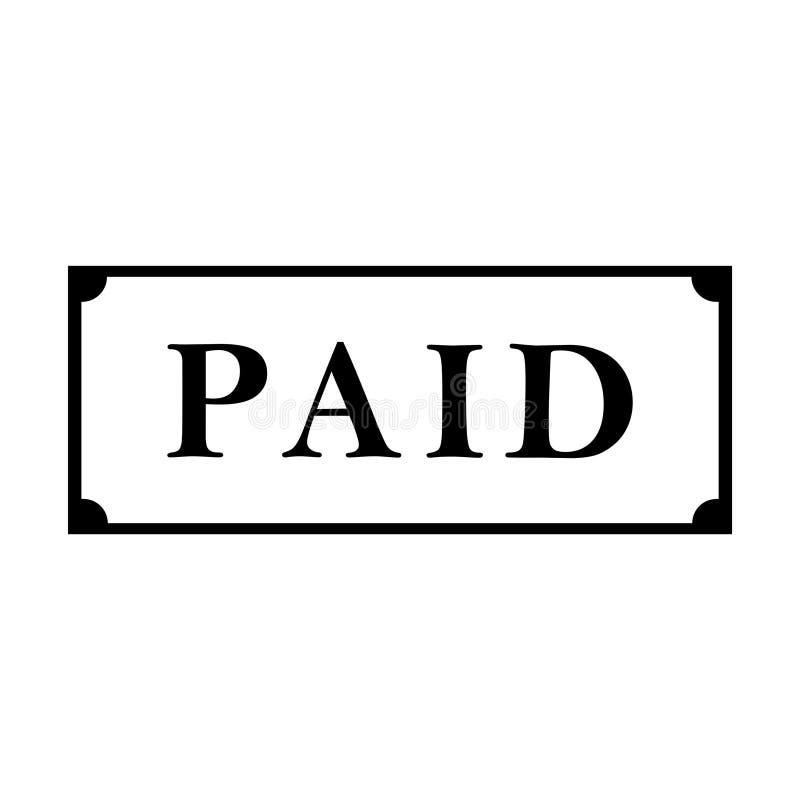 Paid icon stock vector. Illustration of element, template - 286259489