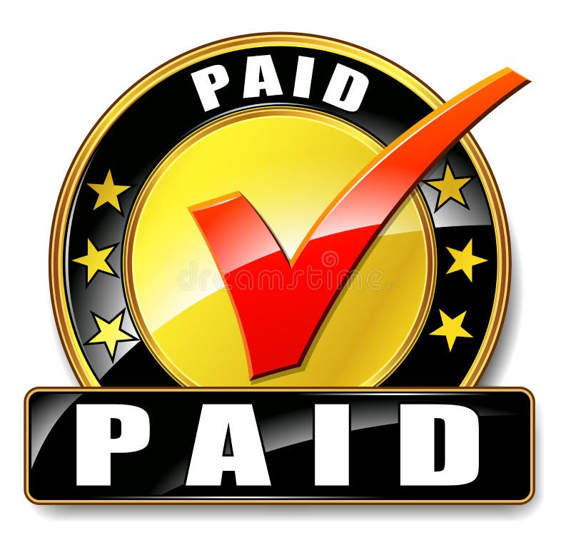 Paid Icon in Trendy Design Style. Paid Icon Isolated on White ...