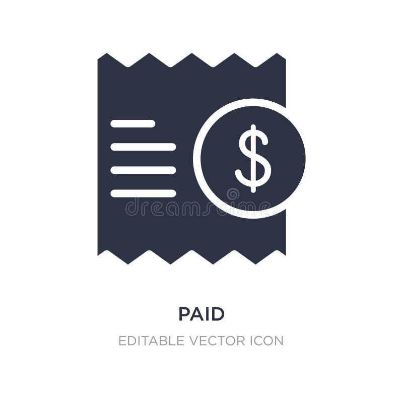 Paid Icon on White Background. Simple Element Illustration from ...