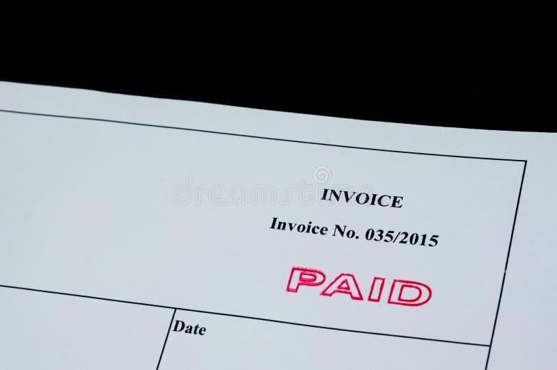 Paid Invoice stock photo. Image of paperwork, business - 62991902