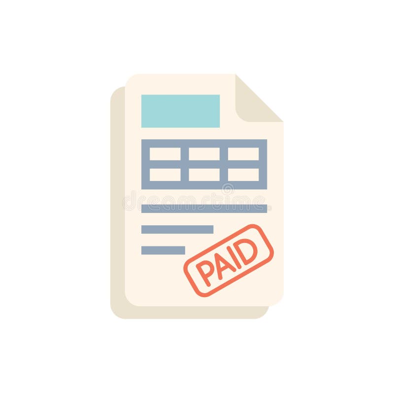 Paid Invoice Document with Stamp, Financial Transaction Concept Stock ...