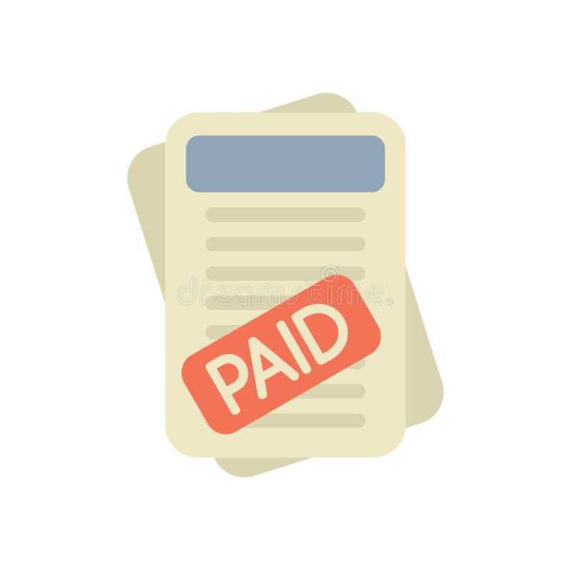 Paid Invoice Document with Stamp Showing Money Transfer Stock ...