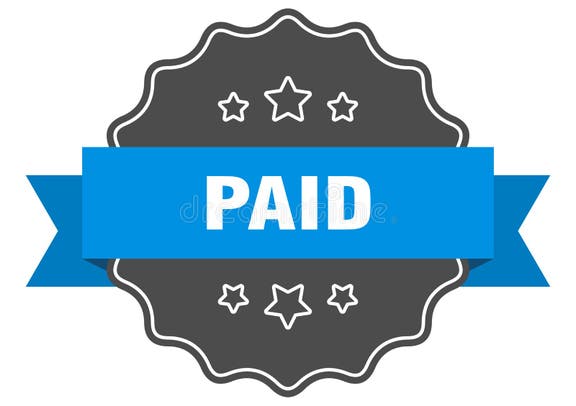 Paid label stock vector. Illustration of circle, round - 160026631