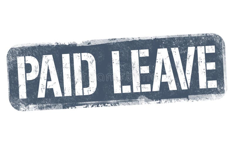 Paid leave sign or stamp stock vector. Illustration of income - 147904336