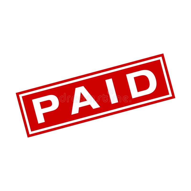 Paid Letter Rubber Stamp Vector Template Stock Vector - Illustration of ...