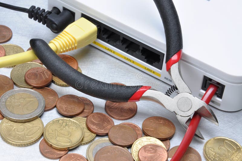 Paid Limited Access To the Internet, Debt Payments Stock Photo - Image ...