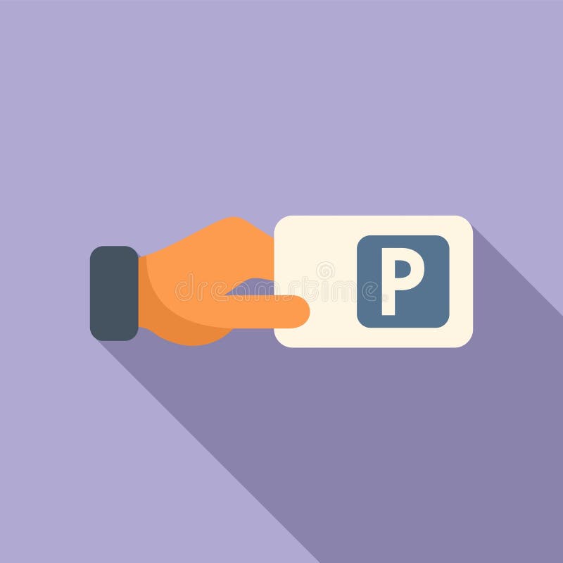 Paid Parking Ticket Icon Flat Vector. Car Garage Stock Illustration ...