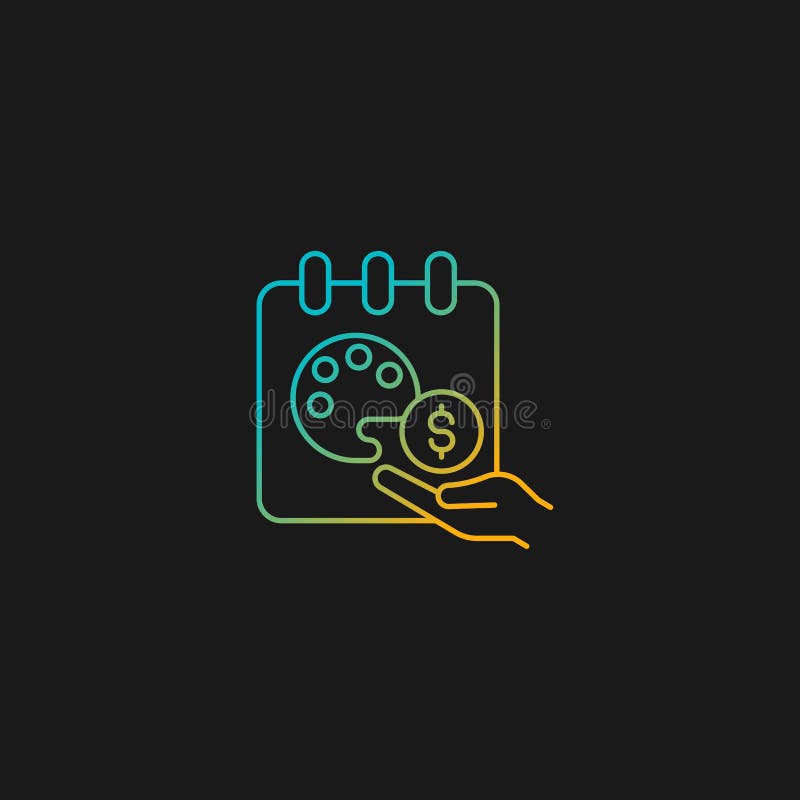 Paid Sabbatical Leave Gradient Vector Icon for Dark Theme Stock Vector ...