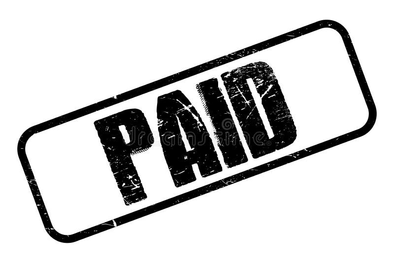 Paid sign stock vector. Illustration of mark, letter - 81365389