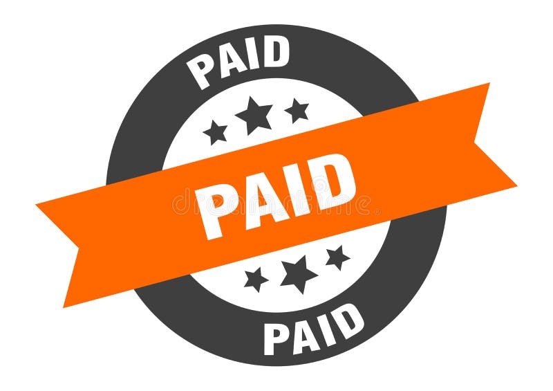 Paid Orange 3d Speech Bubble Stock Vector - Illustration of button ...