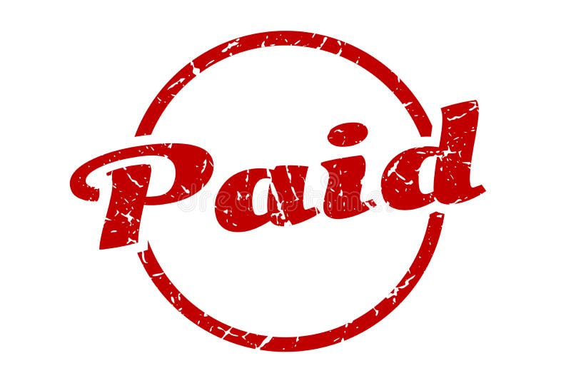 Paid Sign. Paid Round Vintage Stamp Stock Vector - Illustration of ...