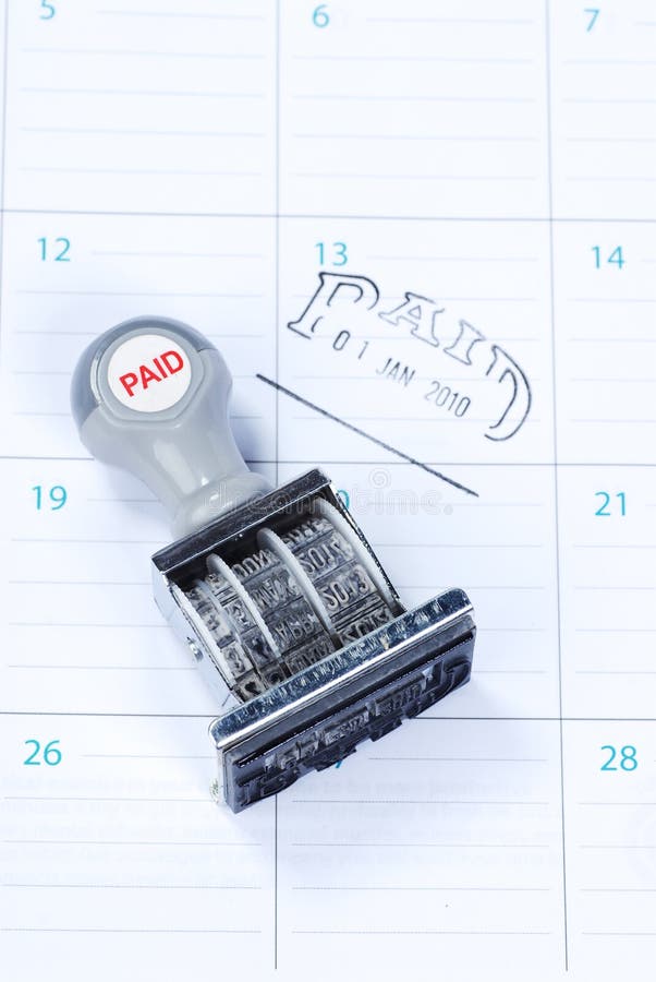 Paid stamp stock image. Image of unemployment, paid, economic - 12569821