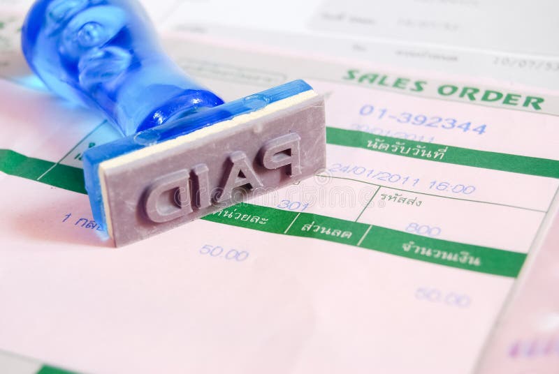 Cash Receipt Illustrating the Spent Money Stock Photo - Image of ...