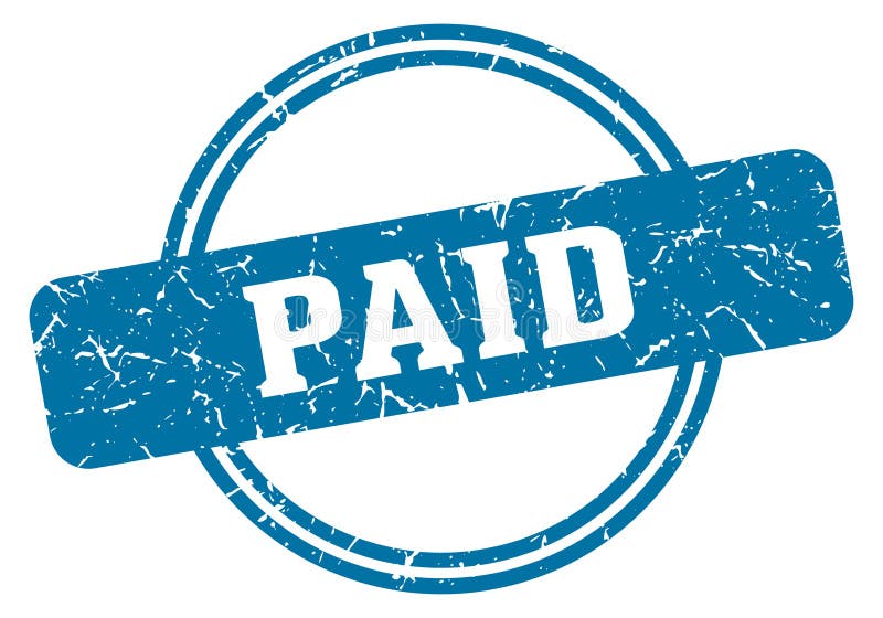 Paid stamp stock vector. Illustration of transparent - 347664067