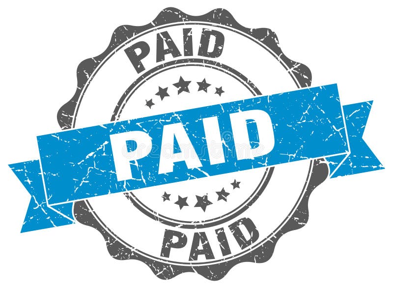 Paid stamp. sign. seal stock vector. Illustration of stamp - 94549875