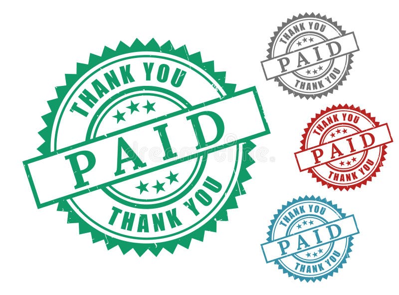 Paid Stamp Transaction Complete Graphics Stock Vector - Illustration of ...