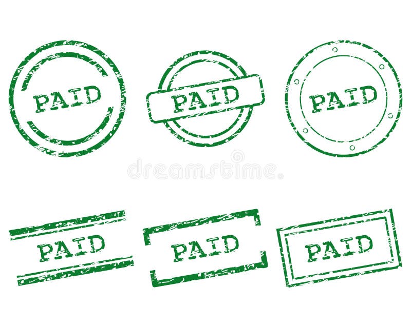 Paid stamps stock vector. Illustration of promotion - 121117603