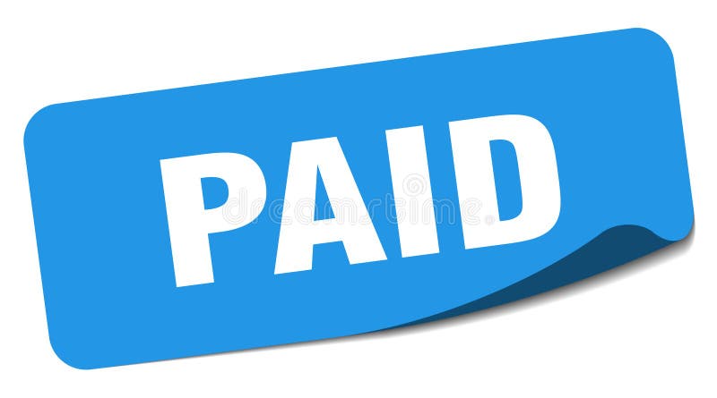 Paid sticker. paid label stock vector. Illustration of background ...