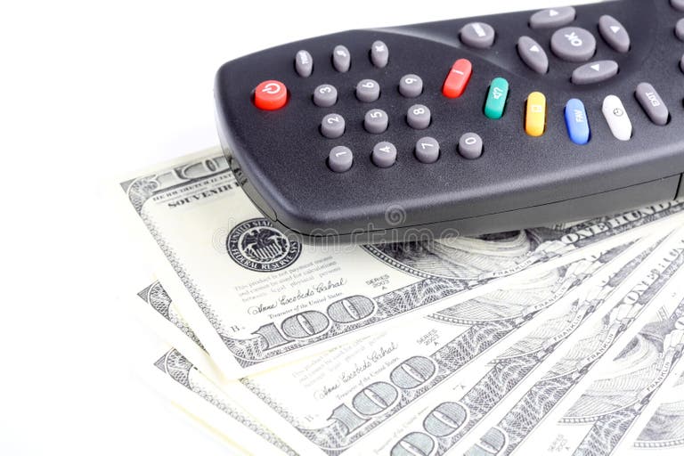 Paid TV. stock photo. Image of buttons, equipment, money - 11750566