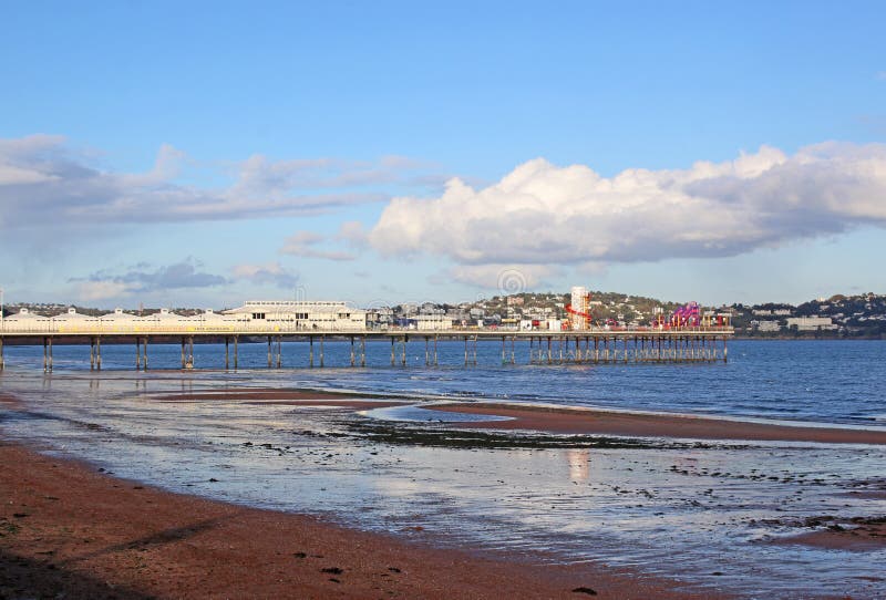 Paignton Pier and Seafront, Torbay Stock Photo - Image of ocean, beach ...