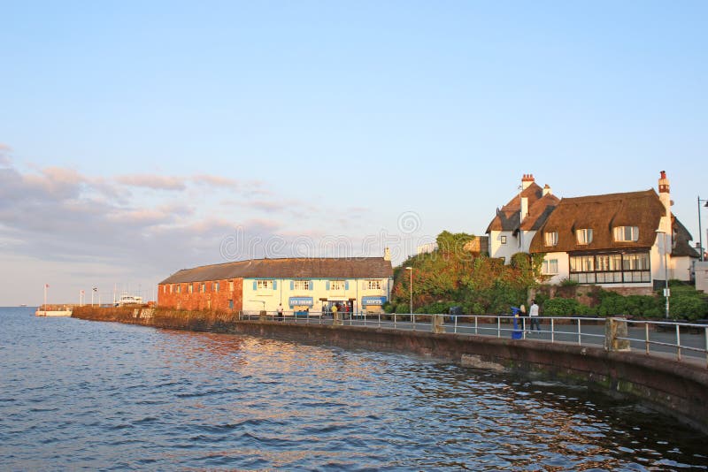 Paignton Seafront and Harbour, Torbay Stock Image - Image of coastline ...