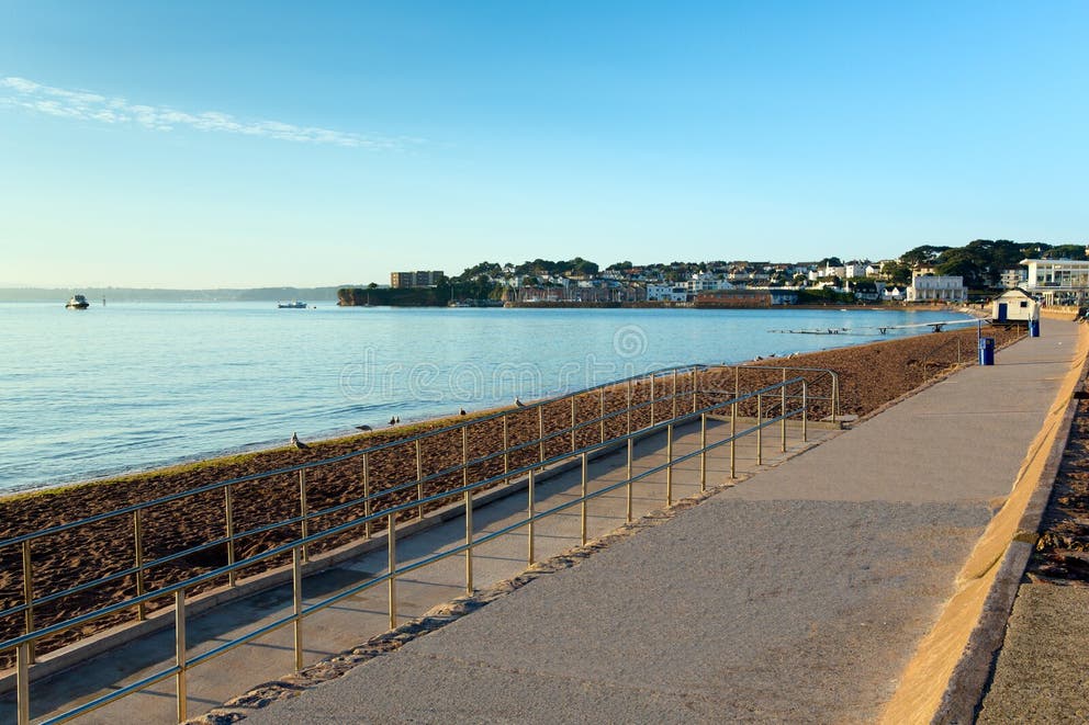 Paignton-Strand Devon England Nahe Brixham Stockbild - Bild von wolke ...