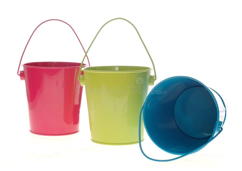 Pail stock photo. Image of colorful, three, pink, accessory - 6871860