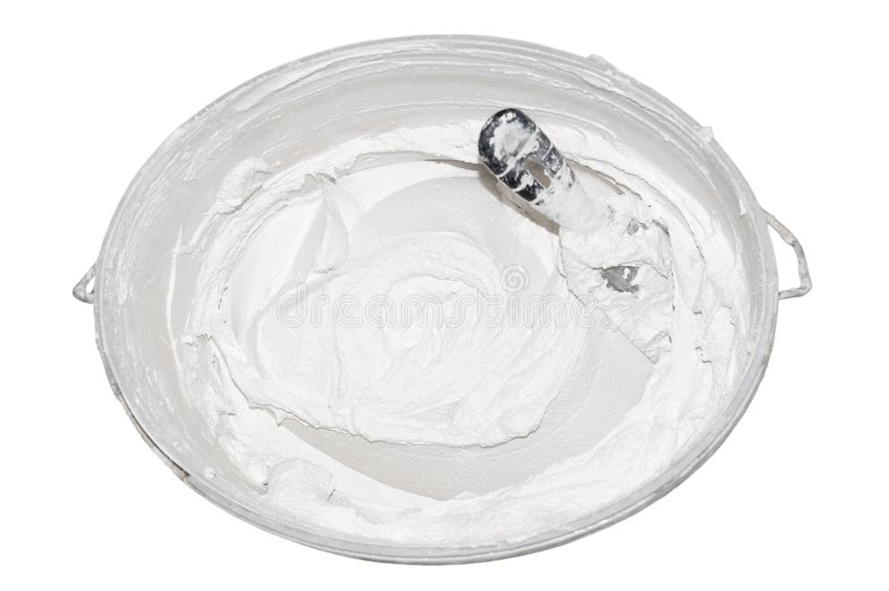 Pail with a putty stock image. Image of work, overhaul - 7700755