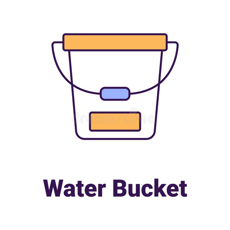 Pail Vector Icon Easily Modify. Stock Vector - Illustration of bucket ...