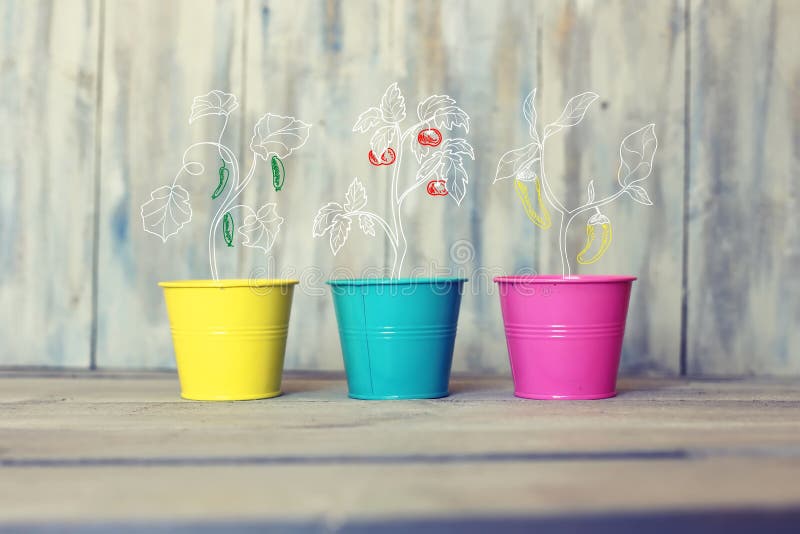 Pails stock image. Image of environment, season, housework - 60759395