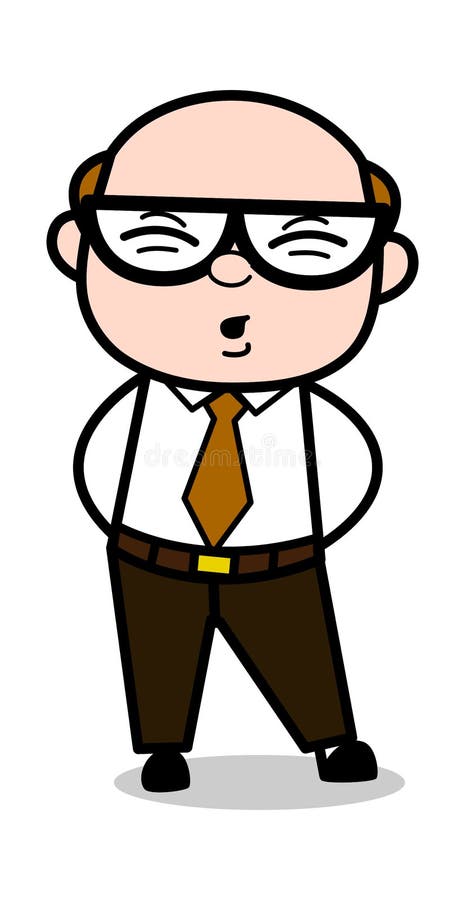 Pain in Back - Retro Cartoon Office Old Boss Man Vector Illustration ...