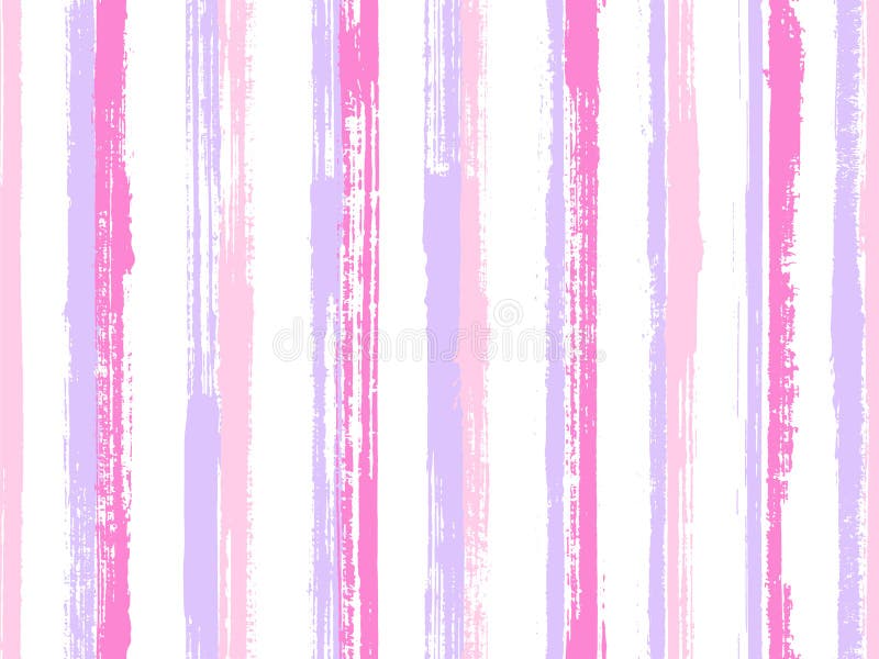 Pain Brush Stroke Irregular Stripes Vector Seamless Pattern. Plain ...
