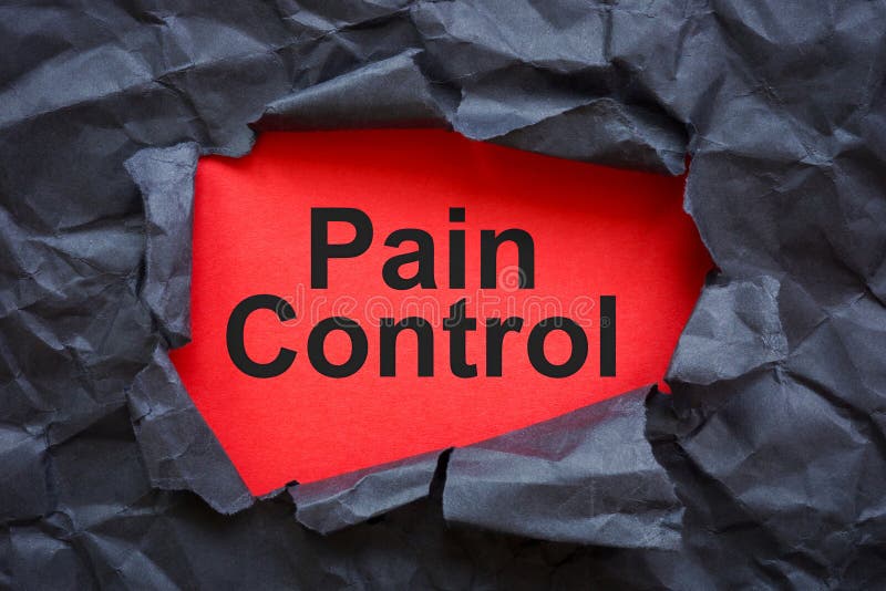 Pain Control Written on Torn Paper. Stock Image - Image of management ...