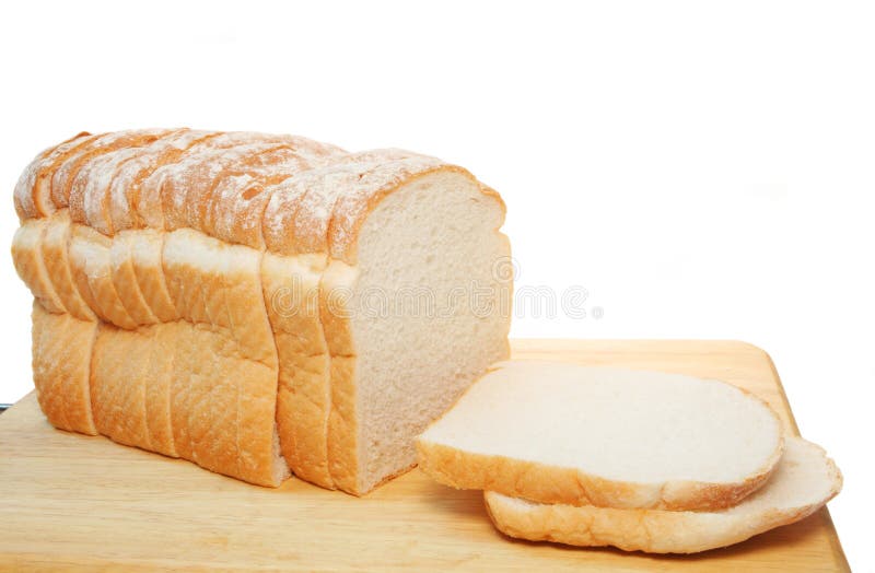 Pain coupé en tranches image stock. Image du blanc, blé - 5524899