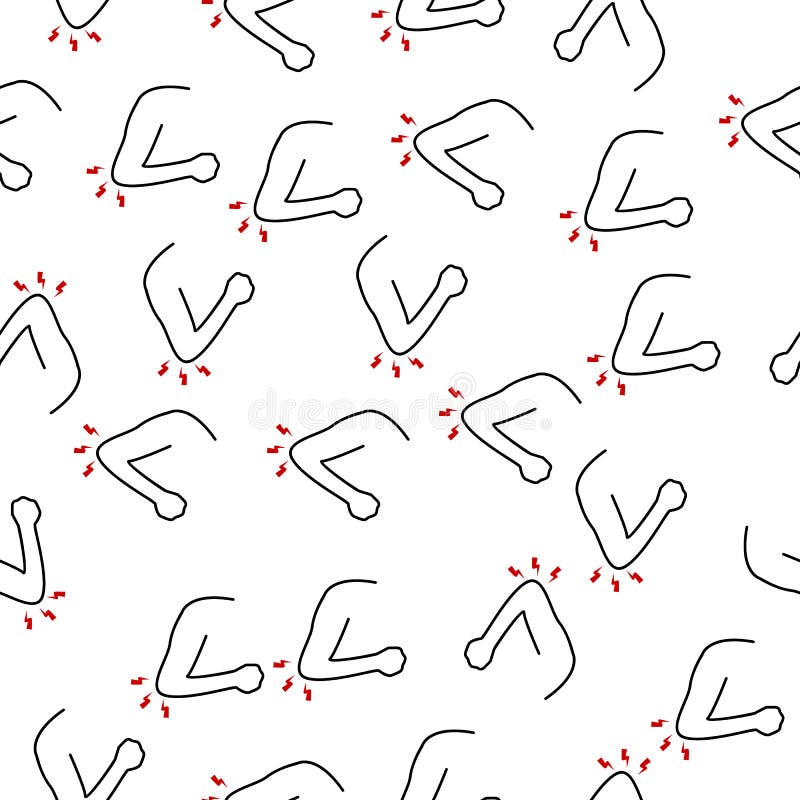 Pain in the Elbow Icon in Pattern Style. One of Pain Collection Icon ...