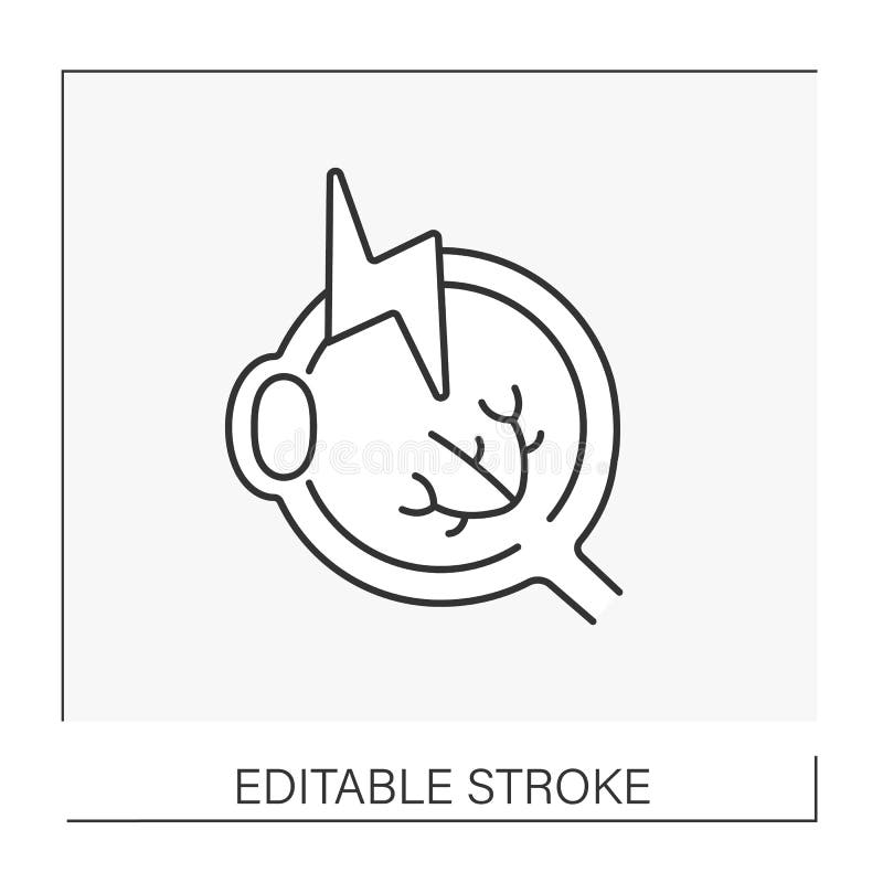 Pain line icon stock vector. Illustration of pain, optician - 246689764