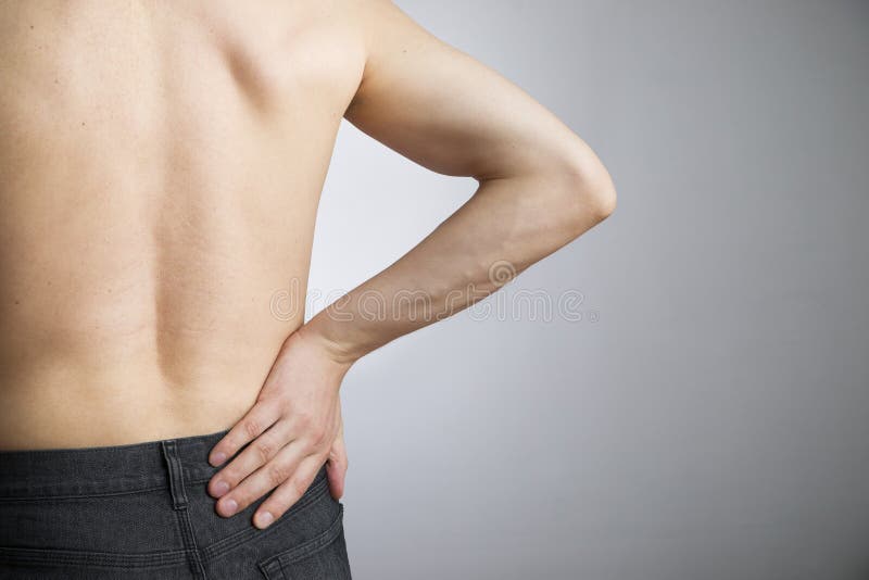 Pain in the Lower Back in Men Stock Image - Image of body, healthy ...