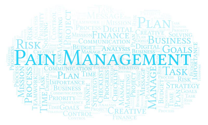 Pain Management Word Cloud, Made with Text only. Stock Illustration ...