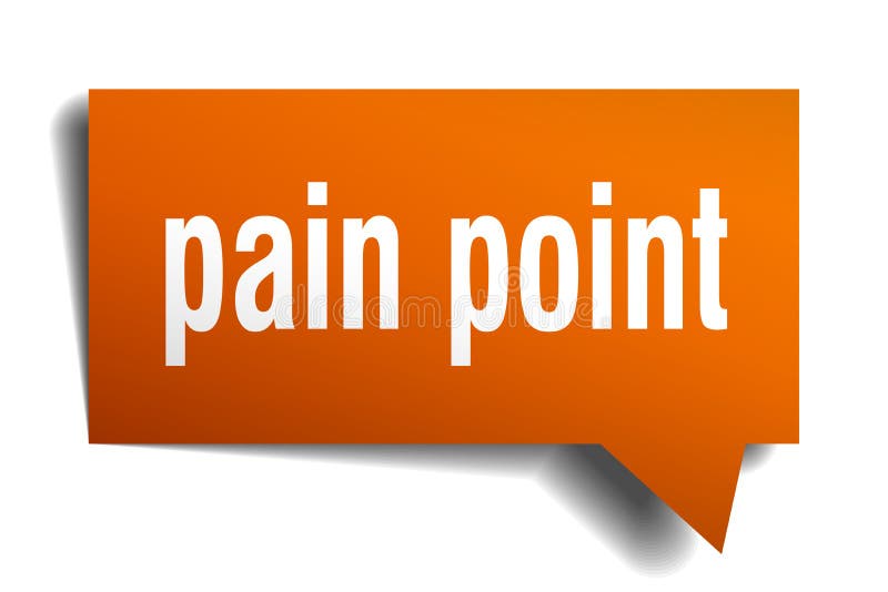 Pain Point Orange 3d Speech Bubble Stock Vector - Illustration of sign ...